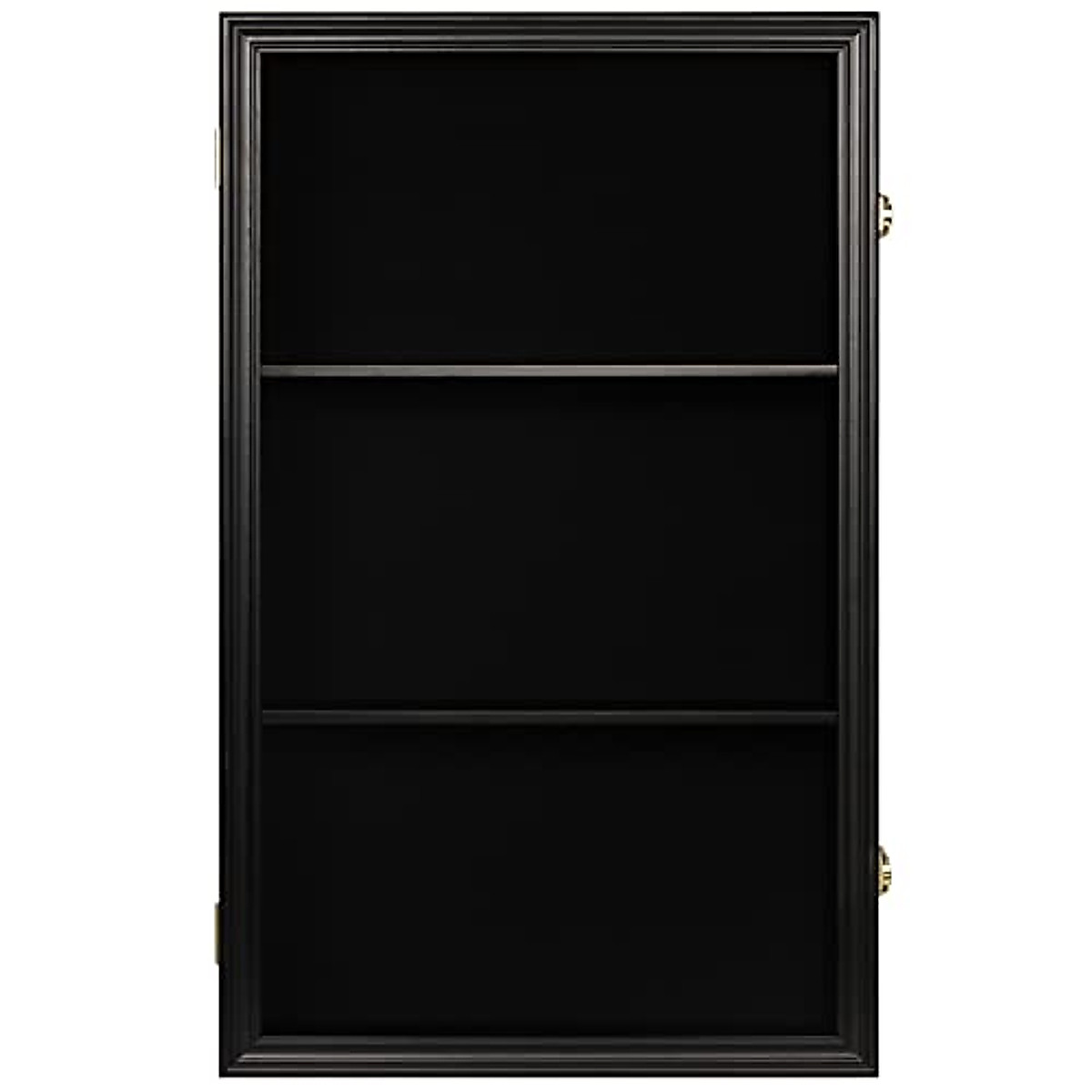 DisplayGifts Display Case Cabinet to Hold Bobble Head Bobblehead Wobbler Figurine Baseball Cubes, (Black)