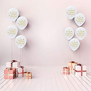 White Little Star Balloons, 12inch (16pcs) Boy or Girl Baby Shower or Birthday Party Decorations Supplies