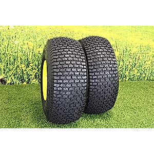 (Set of 2) 20x8.00-8 Tires & Wheels 4 Ply for Lawn & Garden Mower Turf Tires w/ Keyed Hub Wheel