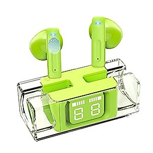 VcanFit Wireless Earbud, Bluetooth 5.3 Headphones with CVC8.0 HD Mics Call Noise Cancelling Wireless Headphones with LED Display, Earphones IP7 Waterproof Sports, 20H Playtime USB C Ear Buds for Gym