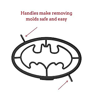 Whiskware Justice League Silicone Pancake Mold, Pancake Shaper, Dishwasher Safe, BPA and Phthalate Free Plastic, Wonder Woman