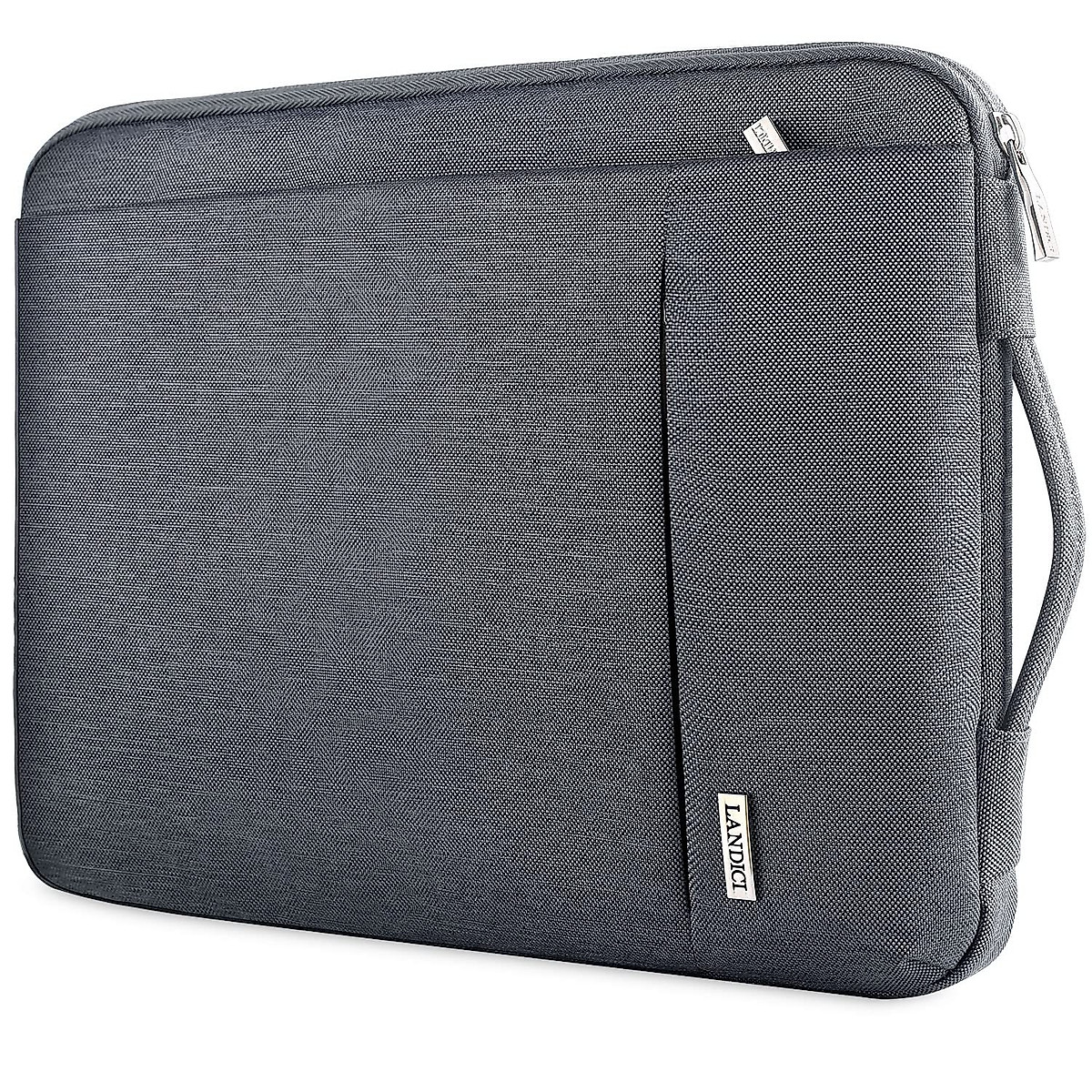 LANDICI 360° Protective Laptop Sleeve 11.6 Inch for Surface Pro 7 8 9/Laptop Go 2 3, MacBook Air 11, Small Computer Bag Carrying Case for 11-12 Inch Chromebook, Slim, Shockproof, Waterproof, Grey