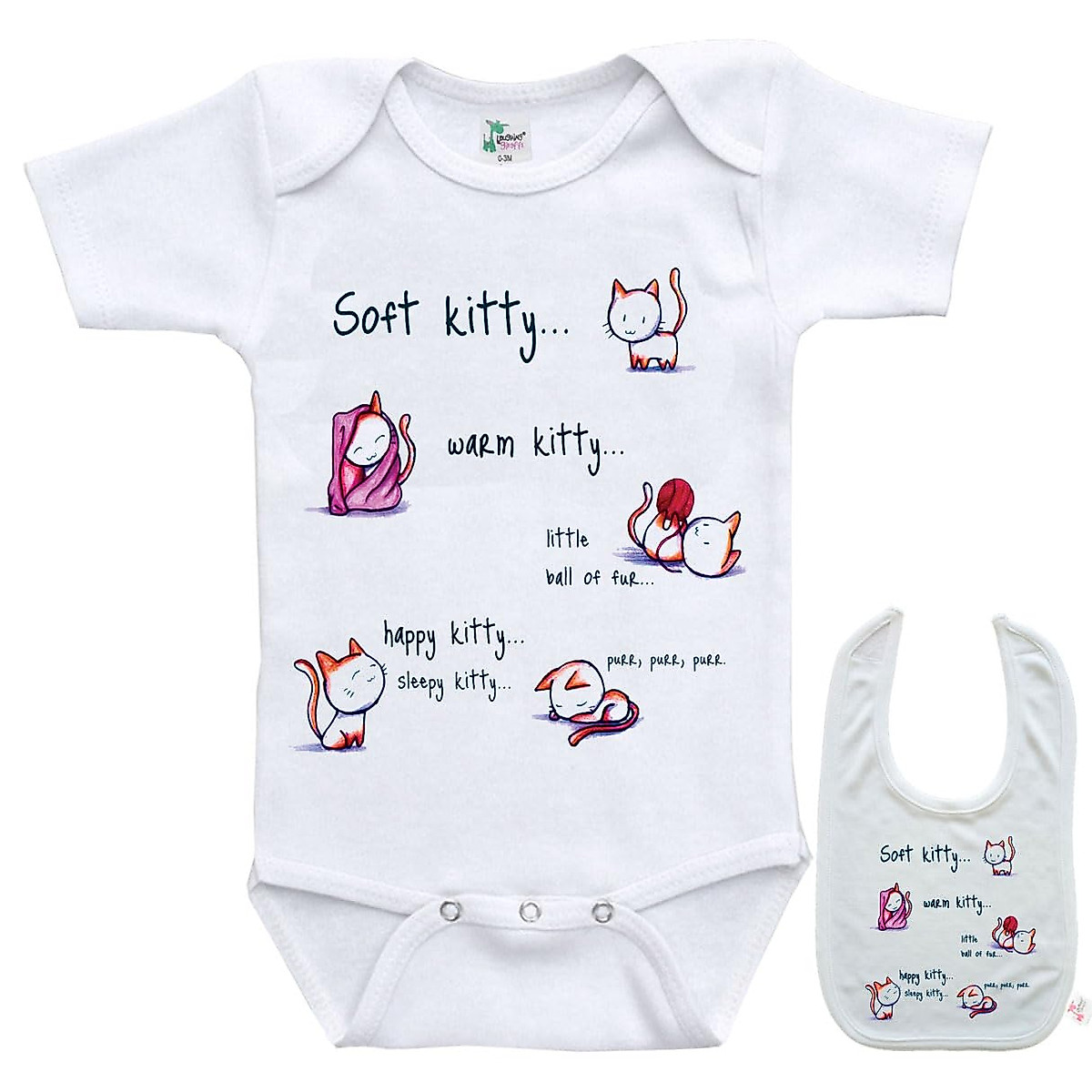 Soft Kitty ..Big Bang Theory Custom Baby bodysuit onesie & matching bib