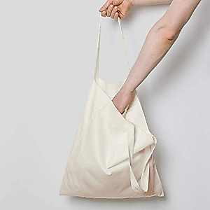 NPBAG 5 | 15 | 25 | 50 Pack 15'' X 16'' Natural Cotton Tote Bags, Lightweight Blank Bulk Cloth bags with 1pc of PTFE Teflon Sheet (15-Pack)