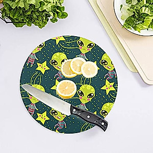 Alien Stars Cutting Board Tempered Glass Chopping Board for Kitchen Hotel