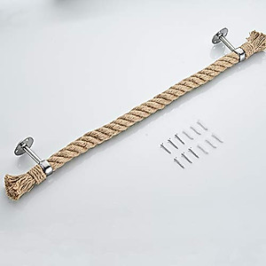 YJ YANJUN Nautical Bathroom Decor - Rope Towel Racks for Bathroom Wall Mounted