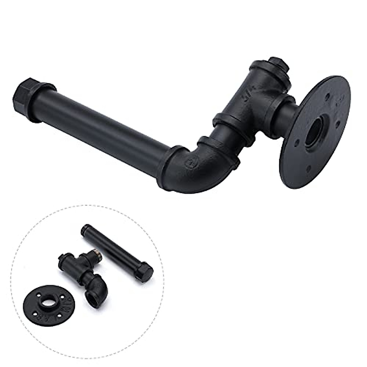 SCDGRW Heavy Duty 13.6 Inches Industrial Pipe Coat Hook Rack, Rustic Vintage L Shaped Clothes Towel Holder Hanger Iron Pipe Wall Mounted Garment Hook for Closet Laundry Room