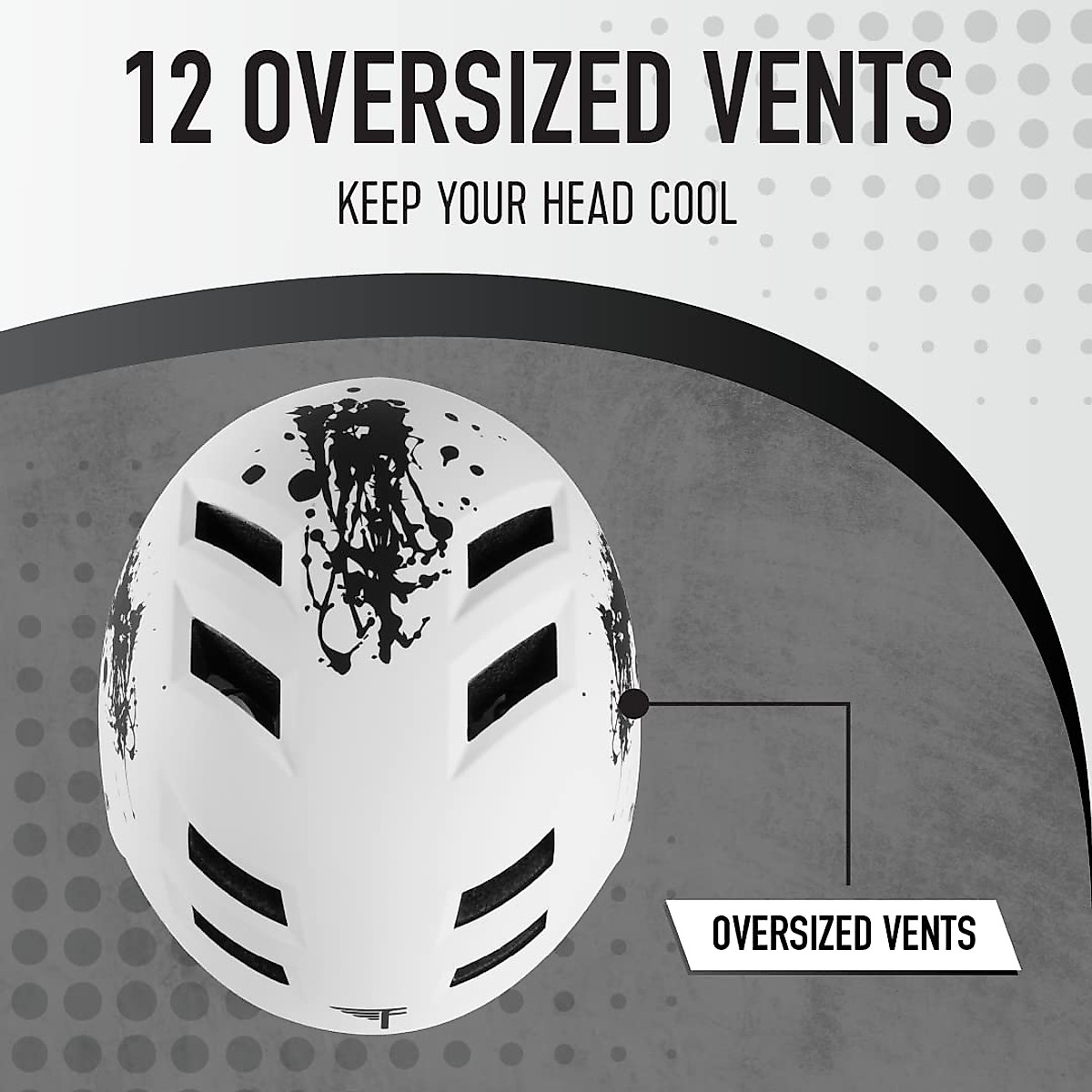 Flybar Bike Helmet- Multi Sport Dual Certified Adjustable Dial, Skateboard Helmet, Roller Skating, Pogo, Electric Scooter, Snowboard, Boys and Girls Kids- Adults Helmets (Splt,L-XL)