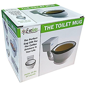 Evelots Toilet Coffee Mug/Cup-Ceramic-Tea/Beverage/Candies-10 Ounces-Hilarious.