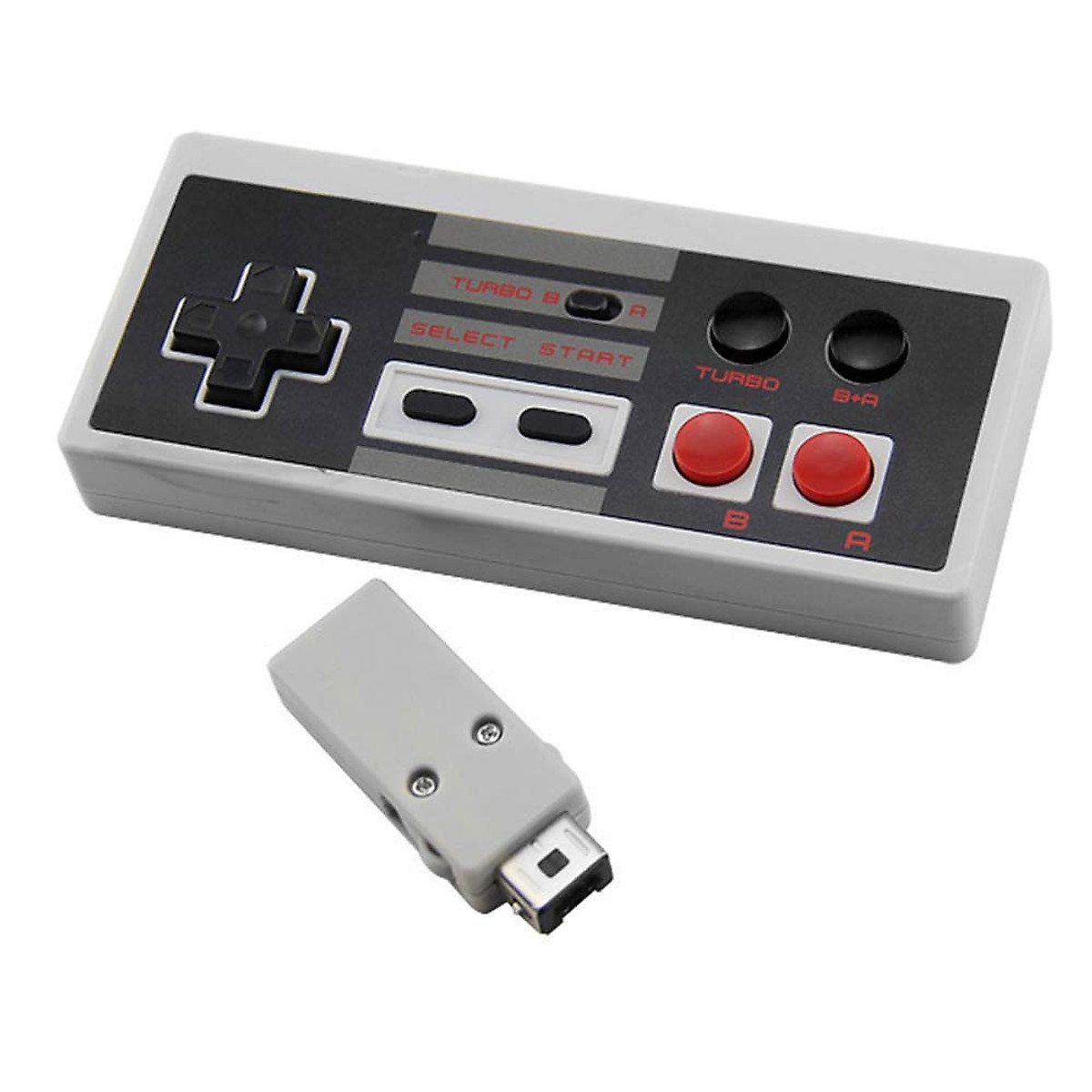 OSTENT Rechargeable Wireless Controller Gamepad for Nintendo NES Mini Classic Edition Famicom Mini Console Color White