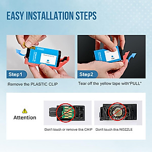 Onorigi Remanufactured Ink Cartridge Replacement for Epson 822 XL to use for Workforce Pro WF-3820 WF-4833 WF-4830 WF-4820 Printer