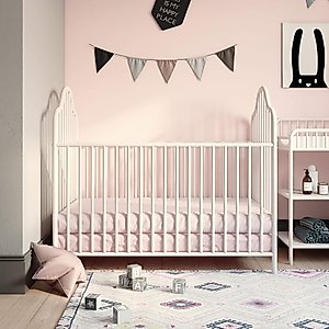Little Seeds Lanley Metal Crib, White