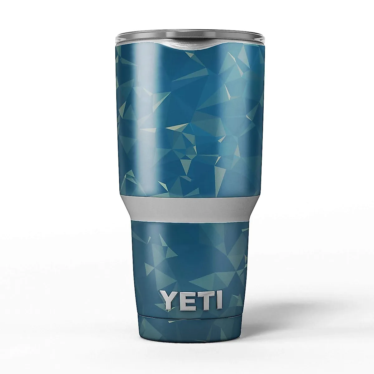 Design Skinz Blue Geometric V10 - Skin Decal Vinyl Wrap Kit Compatible with The Yeti Rambler Cooler Tumbler Cups
