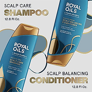 Head & Shoulders Royal Oils Shampoo and Conditioner Set �� Includes Anti-Dandruff Scalp Care Shampoo (12.8 Fl Oz.) & Moisture Renewal Scalp Balancing Conditioner, Hair Treatment for Curly & Coily Hair