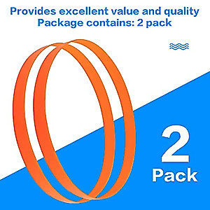 Band Saw Urethane Tires(14" x 1" x .095"), for Jet, Grizzly, Craftsman Powermatic Band Saw Accessories, Upgrade Your Bandsaw with Long-Lasting Urethane Tires - 2 Pack