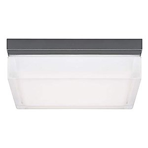 Generation Lighting 700OWBXL940H120 Boxie Large Outdoor Wall/Flush Mount Ceiling Light,Charcoal
