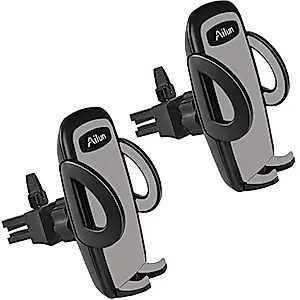 Ailun Car Phone Mount Air Vent Cellphone Holder Cradle 2Pack Universal for iPhone 14/13/12/11/11 Pro/11 Pro Max/X Xs XR Xs Max and More Smartphones Black