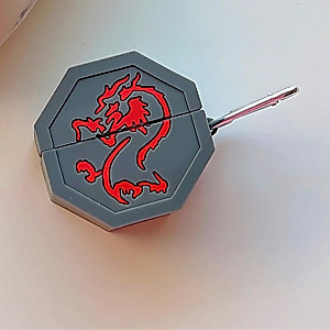 AOLABOKY Earphone Case for Sony WF-1000XM4,Cartoon Cool Dragon Talisman Jackie Chan Adventures Soft Silicone Protective Cover for Sony wf-1000xm4 with Keychain