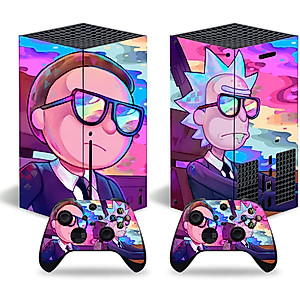 Anime X-Box Series X Skin Set?Cartoon Protector Wrap Cover Protective Faceplate Full Set Compatible with X-Box Series X Console and Controller Skins