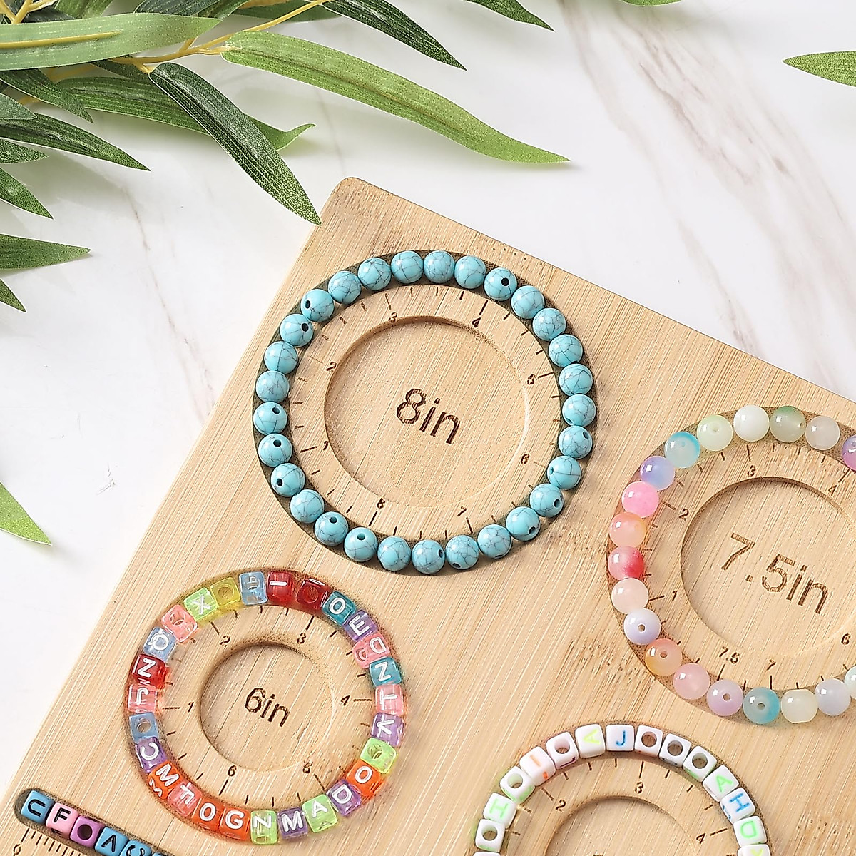 Petoysoso Bead Board for Jewelry Making, Bamboo Beading Board for Jewelry Bracelet Making, Bracelet Bead Board, Bracelet Bead Board for Bracelet, Jewelry Making, DIY