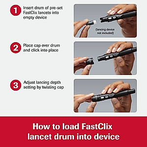 Accu-Chek FastClix Diabetes Blood Sugar Test Kit for Diabetic Glucose Monitoring: 102 FastClix Lancets, 100 Guide Test Strips, and Control Solution (Packaging May Vary)