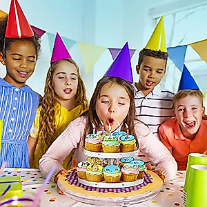 30x blue dog Cupcake Toppers – Edible Happy Birthday Décor, Wafer Sheet Cake Decorating