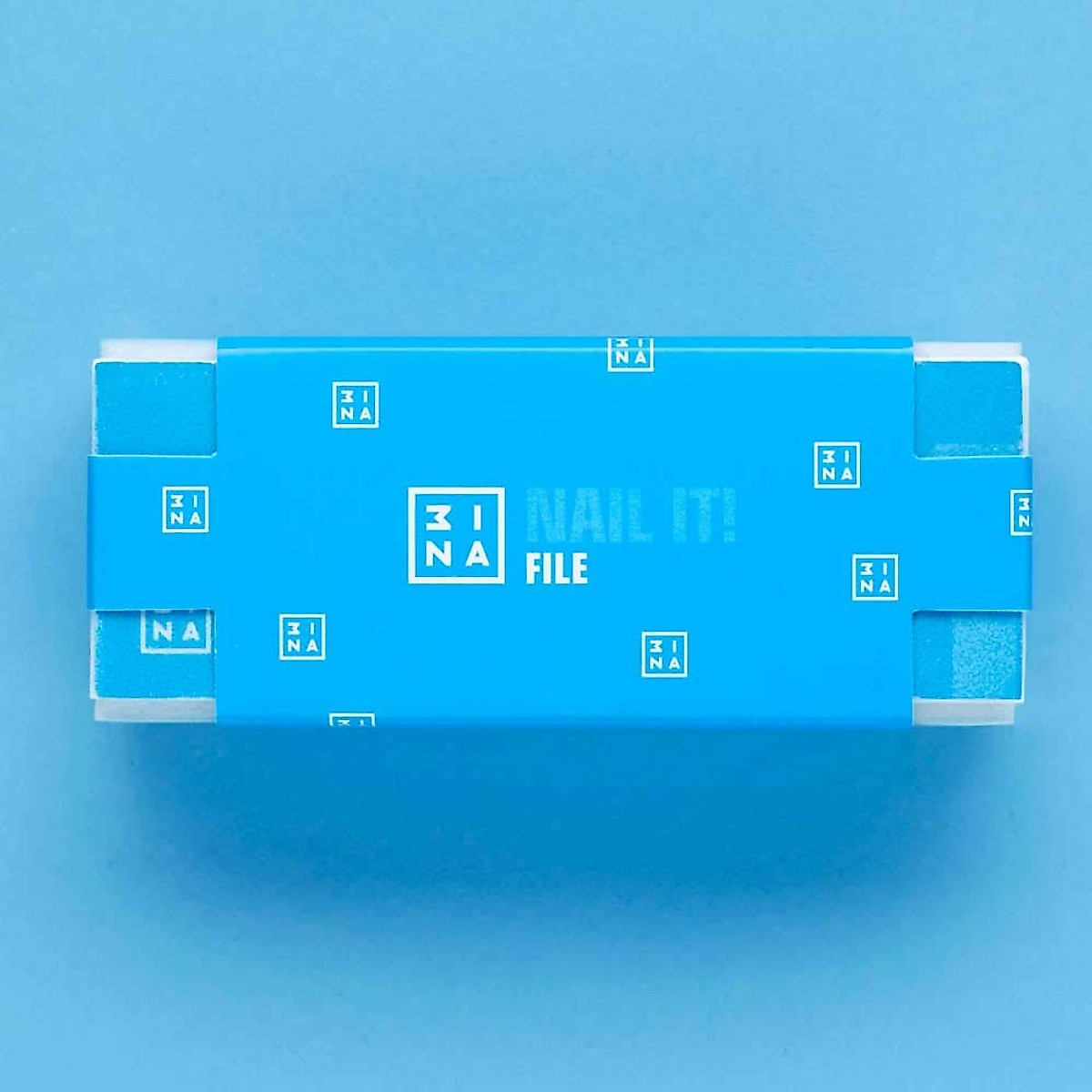 3INA Nail It File - Flawless Nail Care In 4 Steps - Files And Shortens, Shapes, Smooths And Shines - Gently Shapes Nail Tips - Suitable For Use On Natural Or Artificial Nails - Four-Sided Block - 1 Pc