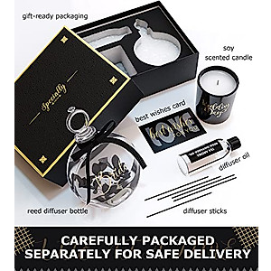 LE CADEAU Bridal Shower Gift, Engagement Gifts for Her, Wedding Gifts for Bride, Unique Bride to Be Gifts Box, Bachelor Gifts for Bride, Reed Diffuser Bottle, Scented Candle