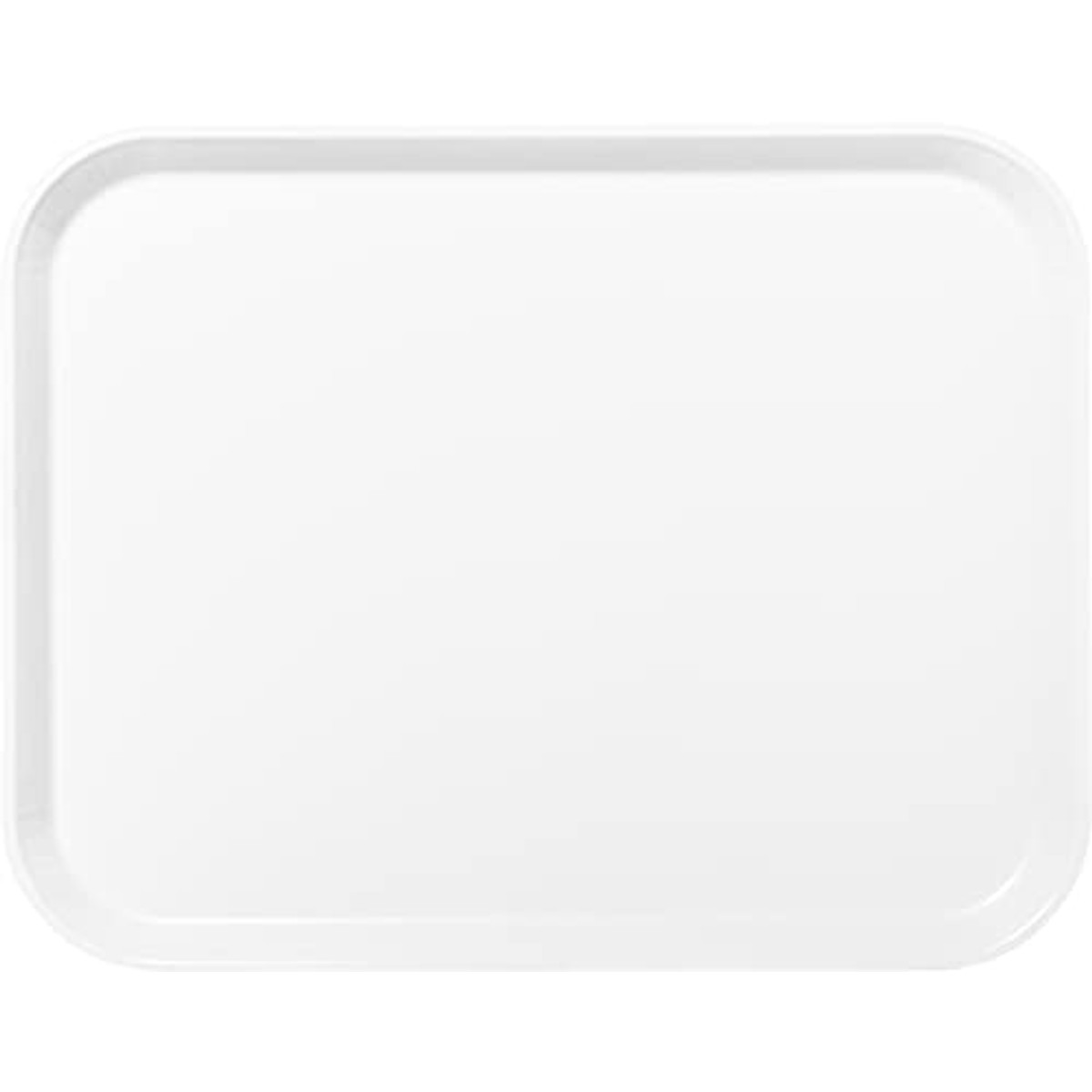 Carlisle FoodService Products 1814FG001 Fiberglass Glasteel Solid Rectangular Tray, 18" x 14", Bone White (Case of 12)