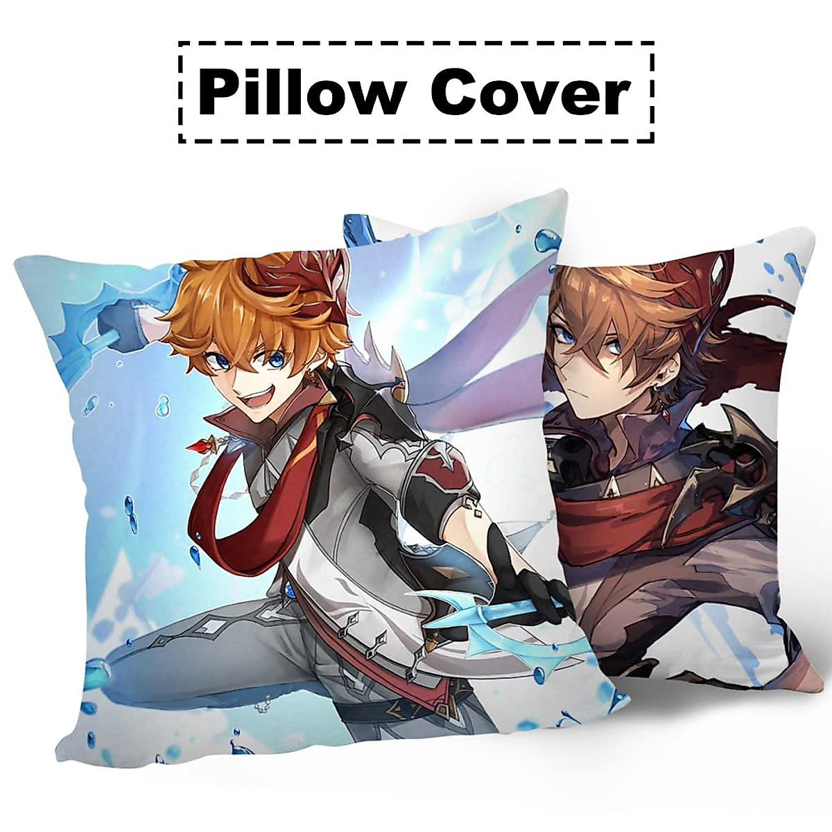 Genshin Impact Merch Box - Including Doll, Pillowcase, Hanging Picture, Acrylic Stand, Amulet, Keychain, Bell Pendant, 2 Brooch,30 Lomo card, 50 Sticker (Tartaglia), 25cmx20cmx7cm (BOX-YS001)