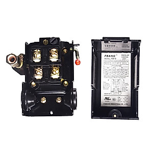 FBANG air Compressor Pressure Switch with Pressure Regulator, 90-120 PSI air Compressor Switch equips Pressure Gauge