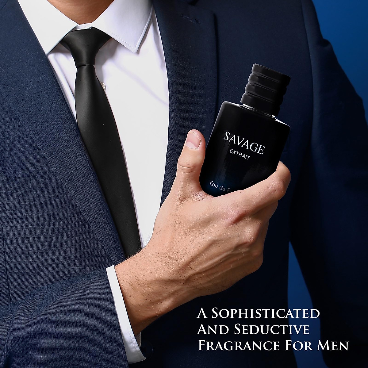 Savage Extrait Eau De Parfum for Men Top Notes of Grapefruit & Heady Spices Base Notes of Lavender Essence & Rich Wood Cologne for Everyday Wear, Work Days, Romantic Date Elegant 100ml Bottle