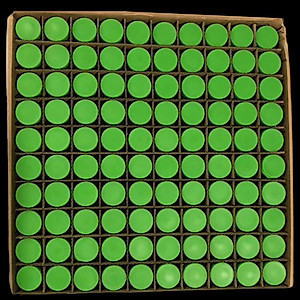 BananaOG Concentrate Dab Containers Glass Jar with Silicone Lid, 6ml Round, 100 pack, Green