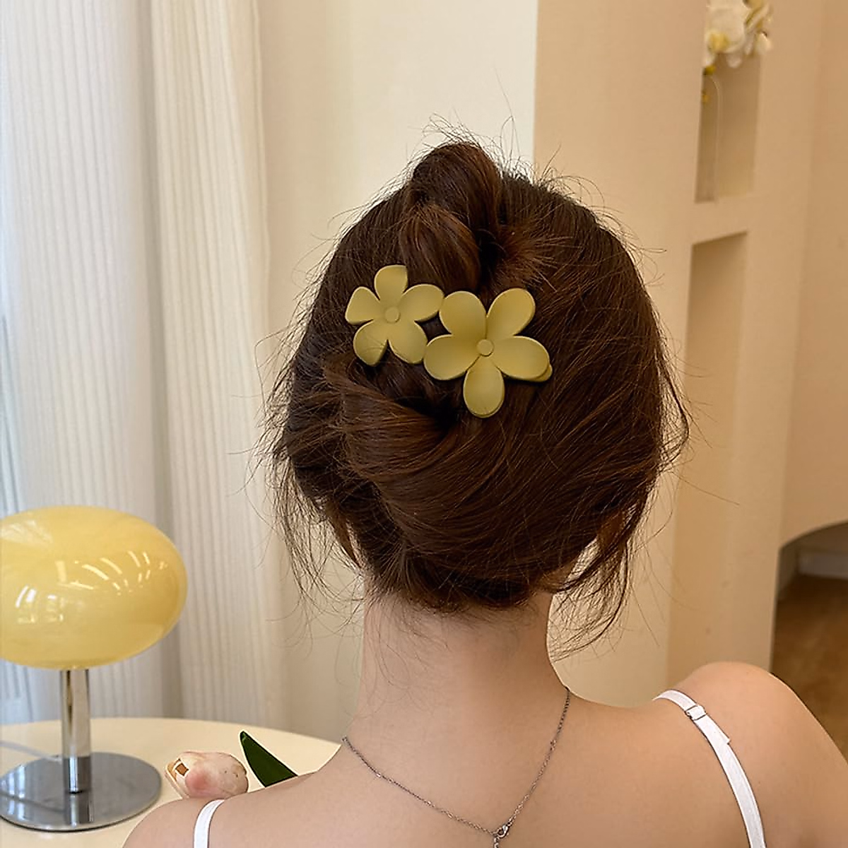 8 PACK Flower Alligator Hair Clips Matte Curved Hair Claw No Slip Hair Clips Volume Strong Hold Clip Hair Claw Hair Accessories for Women Girls