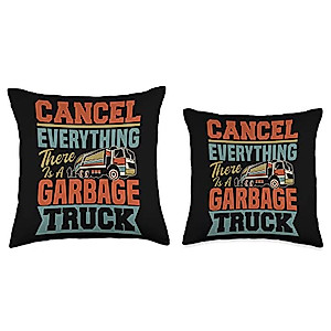 Recycling Trash Dump Garbage Truck Kids Throw Pillow