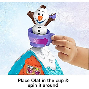 Disney Frozen Toddler Toys Little People Snowflake Village Playset With Anna Elsa & Olaf Figures For Ages 18+ Months