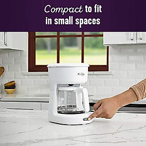 Mr. Coffee 2134286 ® 5-Cup Mini Brew Switch Coffee Maker, White