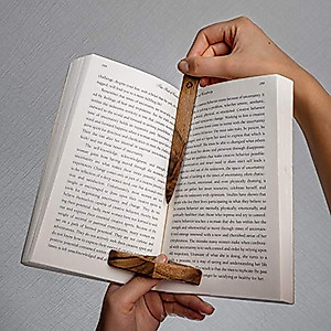 Cool Book Accessories - Handmade Wooden Book Page Holder and 2 in 1 Letter Opener and Bookmark - Best Gifts for Book Lovers