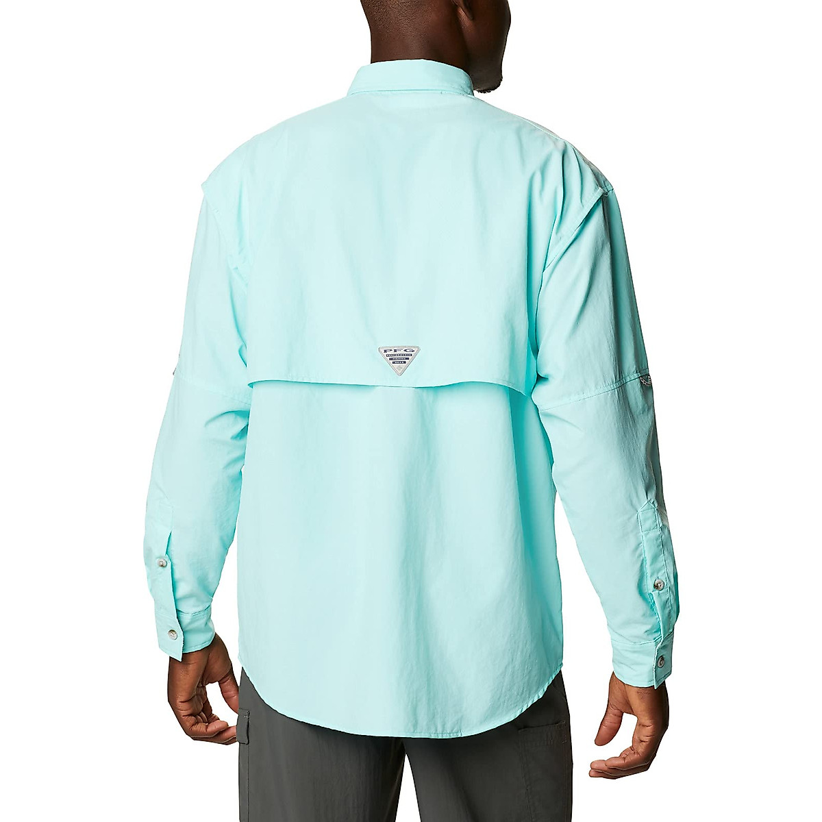 Columbia Men's PFG Bahama II Long Sleeve Shirt, Breathable, UV Protection, Gulf Stream/Realtree Edge, X-Large