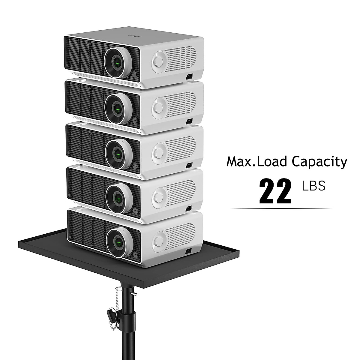 Facilife Projector Stand Tripod - Laptop Tripod Projector Stand Adjustable Height 22 to 47 Inch, Projector Tripod Stand, Tripod for Porjector, Projector Stand for Outdoor Movies