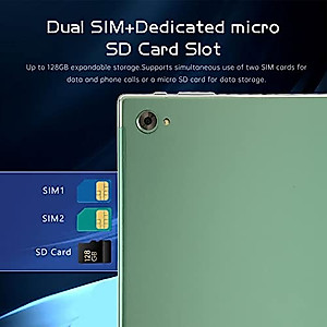 HD Tablet, 6000mAh Rechargeable 100 to 240V 10.1in Tablet Green 8GB RAM 256GB ROM 2.4G 5G WiFi for Business (US Plug)