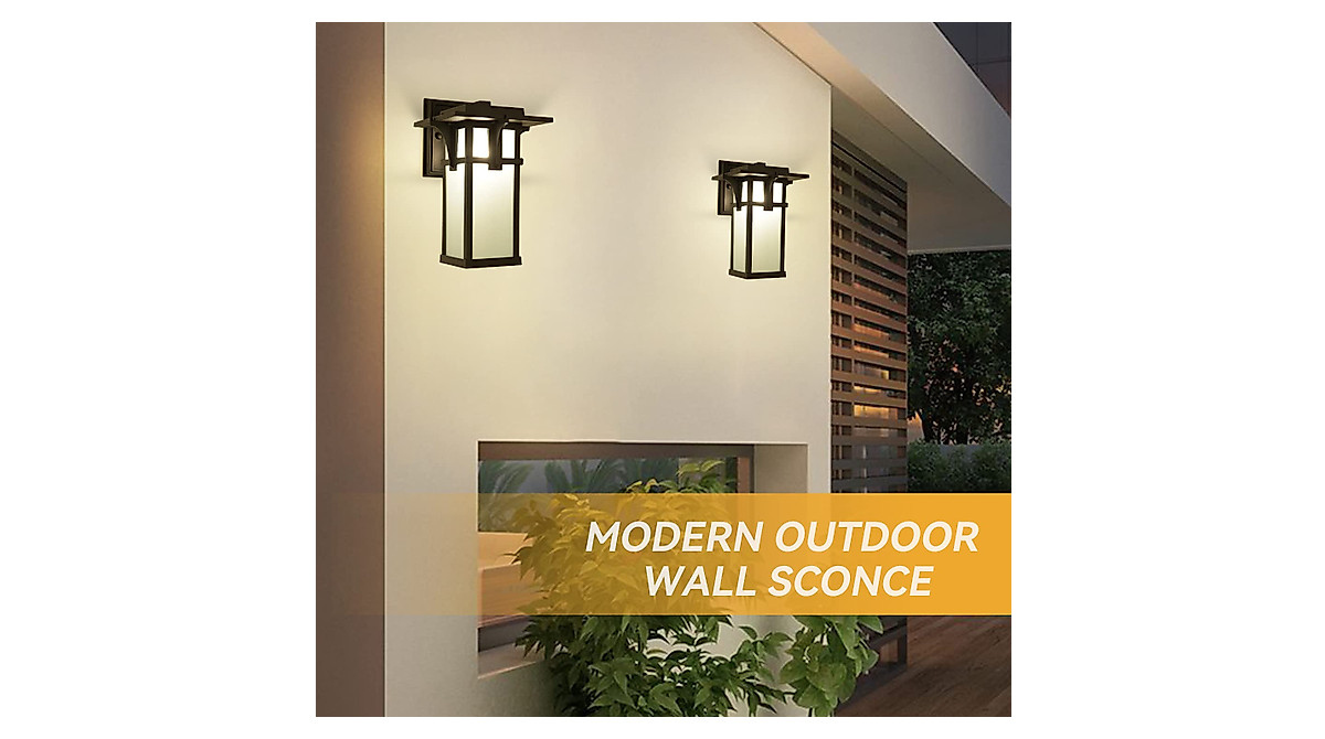 EERU Porch Lights Wall Mount Outdoor Wall Lantern Waterproof Aluminum ...