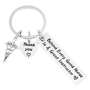 Kivosliviz Nurse Preceptor Keychain Gifts for Women Men Male Nurse Teacher Gifts Nursing Clinical Instructor Appreciation Best Nurse Professor Jewelry Clinical Instructor Keychain