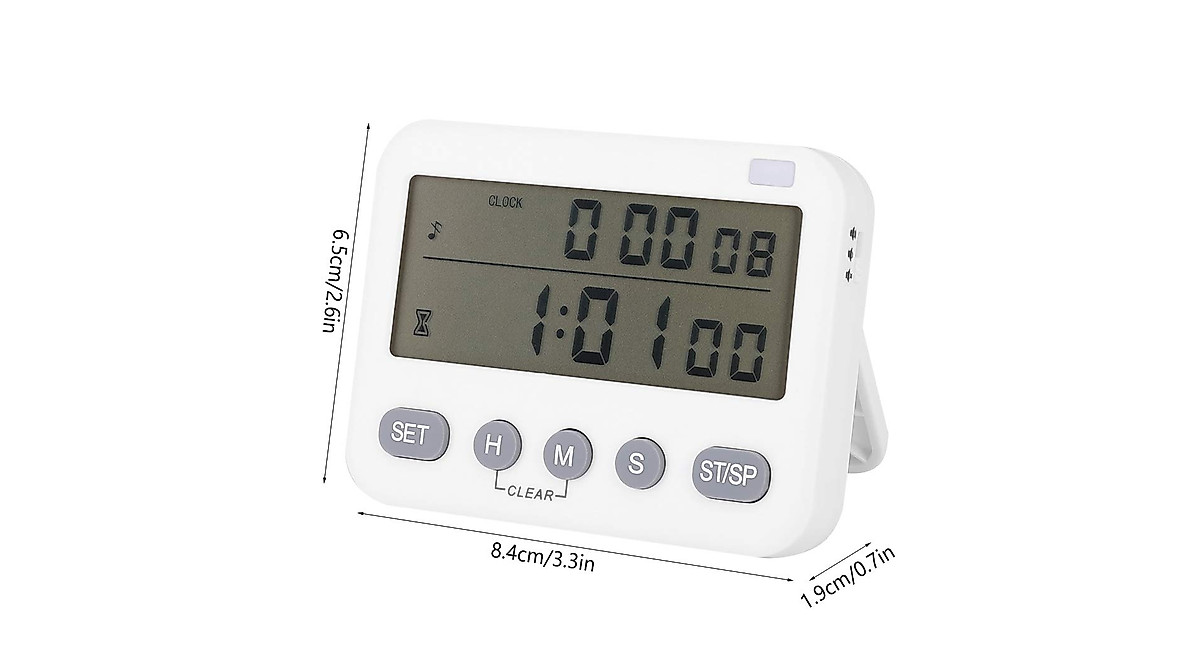 Silent Cooking Timer with Vibrating Alarm for Kitchen & Home