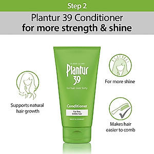 Plantur 39 Phyto Caffeine Women's 3 Step System for Fine, Thinning Natural Hair Growth - Shampoo, Conditioner, Tonic
