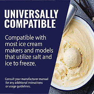 All-Natural Ice Cream Salt - Rock Salt for Ice Cream Maker, Universally Compatible with All Ice Cream Makers that Use Rock Salt - Exceptionally High Food-Grade Quality - 10 lbs. (2-Pack, 5 Lb. Bags)