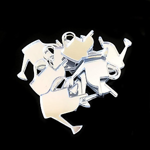 Super Cool Creations Watering Can Shaped Crafting Mirrors, Set of 10, Many Colours, Shatterproof Acrylic, Bright Blue, Pack of 10 x 5cm