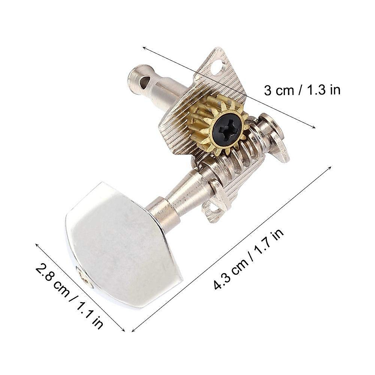 Alomejor Ukulele Tuning Peg 2L + 2R Ukulele Tuning Peg Machine Head with Mouting Screws for Classical Ukulele