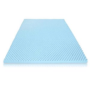 Milliard 2in. Egg Crate Gel Memory Foam Mattress Topper - Queen, Mattress Pad Provides Great Pressure Relief, Gel Infusion Contributes to a Cooler Night Sleep (Queen)