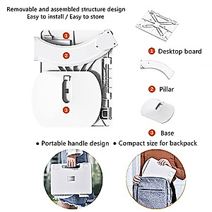 SOARCHICK Portable Laptop Stand New Lap Desk for Laptop Adjustable Computer Stand Laptop Riser Mount for Bed Sofa Couch Car Seat Floor Foldable Tray Table Pad Ergonomic Notebook Holder for Kids Adults